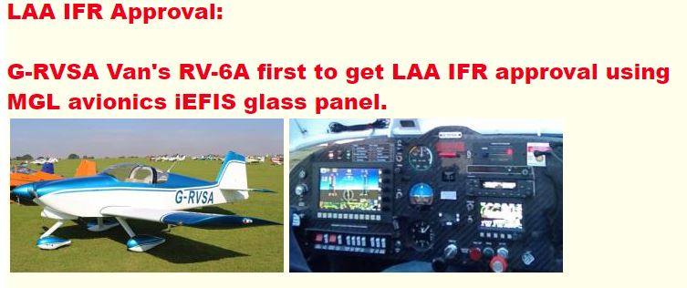 MGL Avionics iEFIS Lite - MX2, Explorer, Challenger - MGL Avionics UK